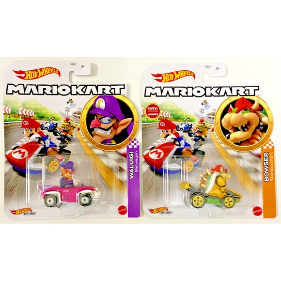 Toys | Waluigi Bowser Hot Wheels Mario Kart Diecast Race Karts Cars ...